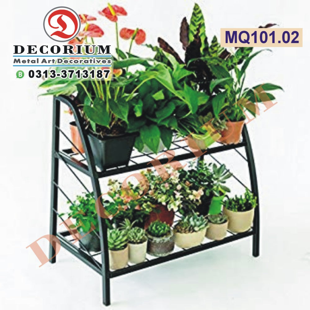 MQ 101.02 2-Tier compact Planter Stand – Decorium