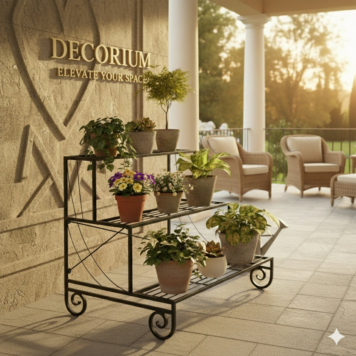 3-Tier stair type planter stand – Decorium